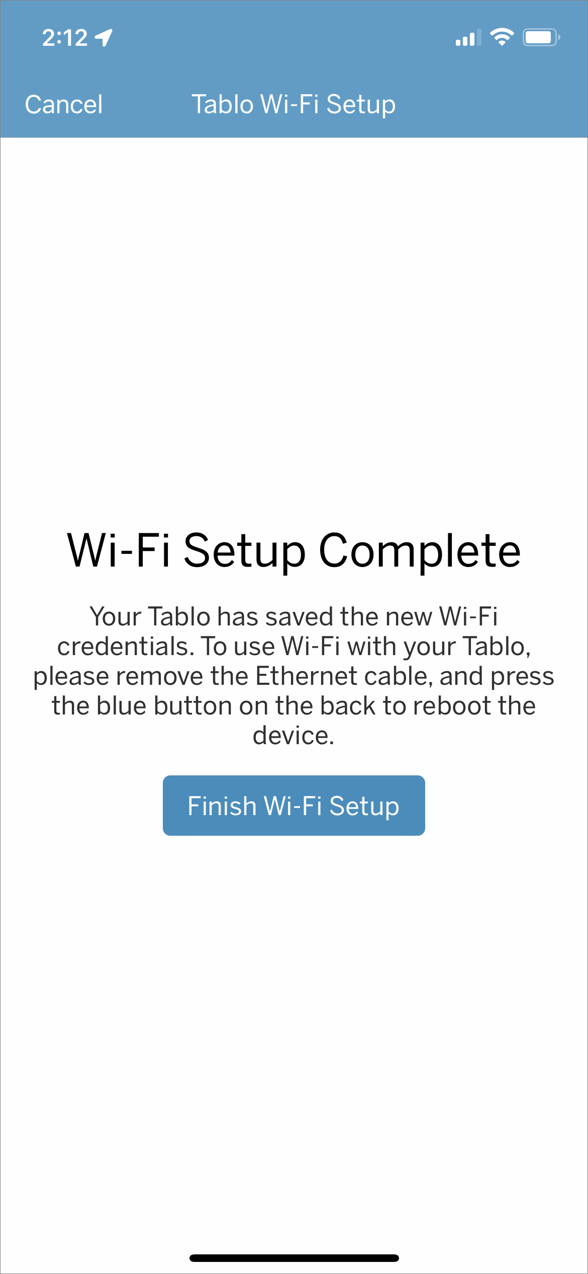 Connecting Legacy Tablo to Wi-Fi while on Ethernet (iOS only) – Tablo